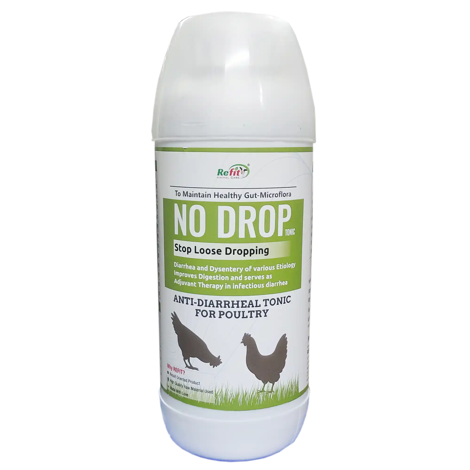 No Drop, Best Anti-Diarrheal Tonic, Poultry , Refit Animal Care
